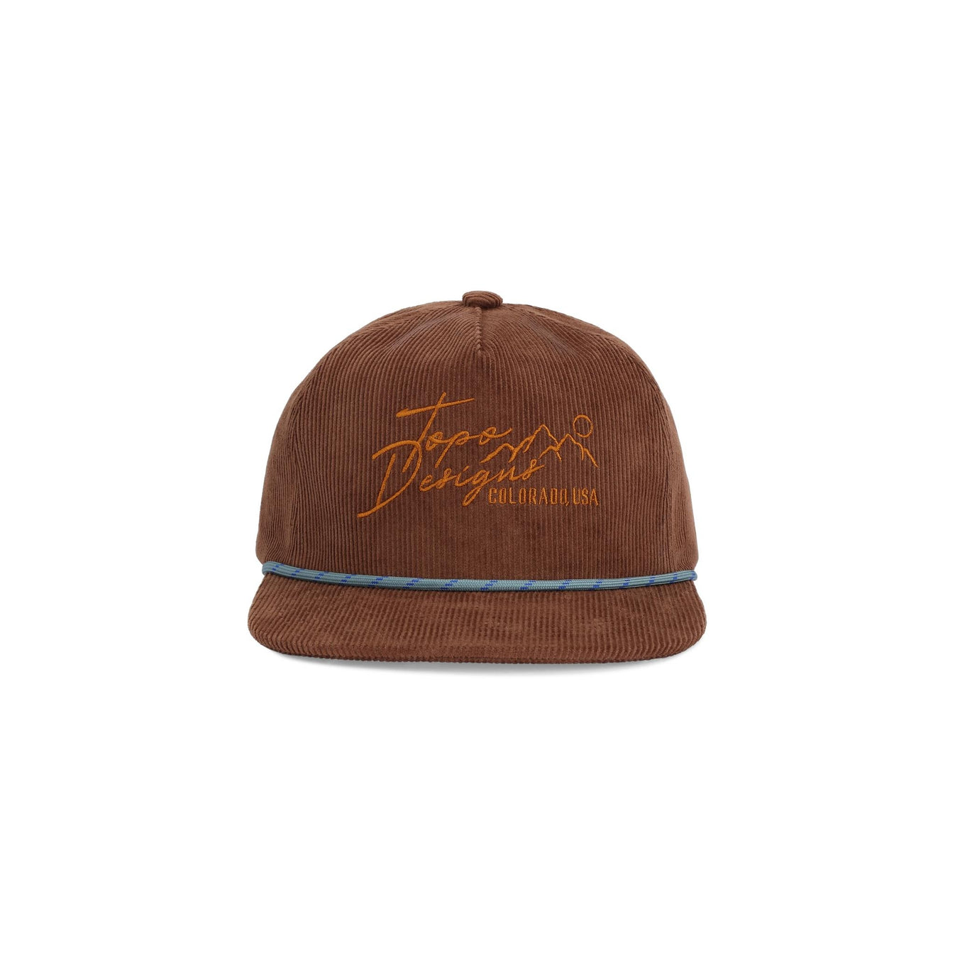 Corduroy Trucker Hat – Topo Script | 5-Panel Corduroy Hat - Topo Designs